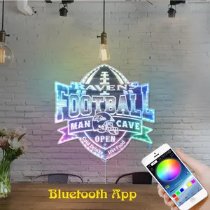 Baltimore Ravens Man Cave RGB LED Sign | SafeSpecial - LED Neon Signs ...