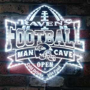 Baltimore Ravens Man Cave RGB LED Sign | SafeSpecial - LED Neon Signs ...