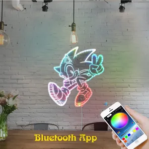Sonic the Hedgehog Sonic RGB LED Sign | SafeSpecial - LED Neon Signs ...